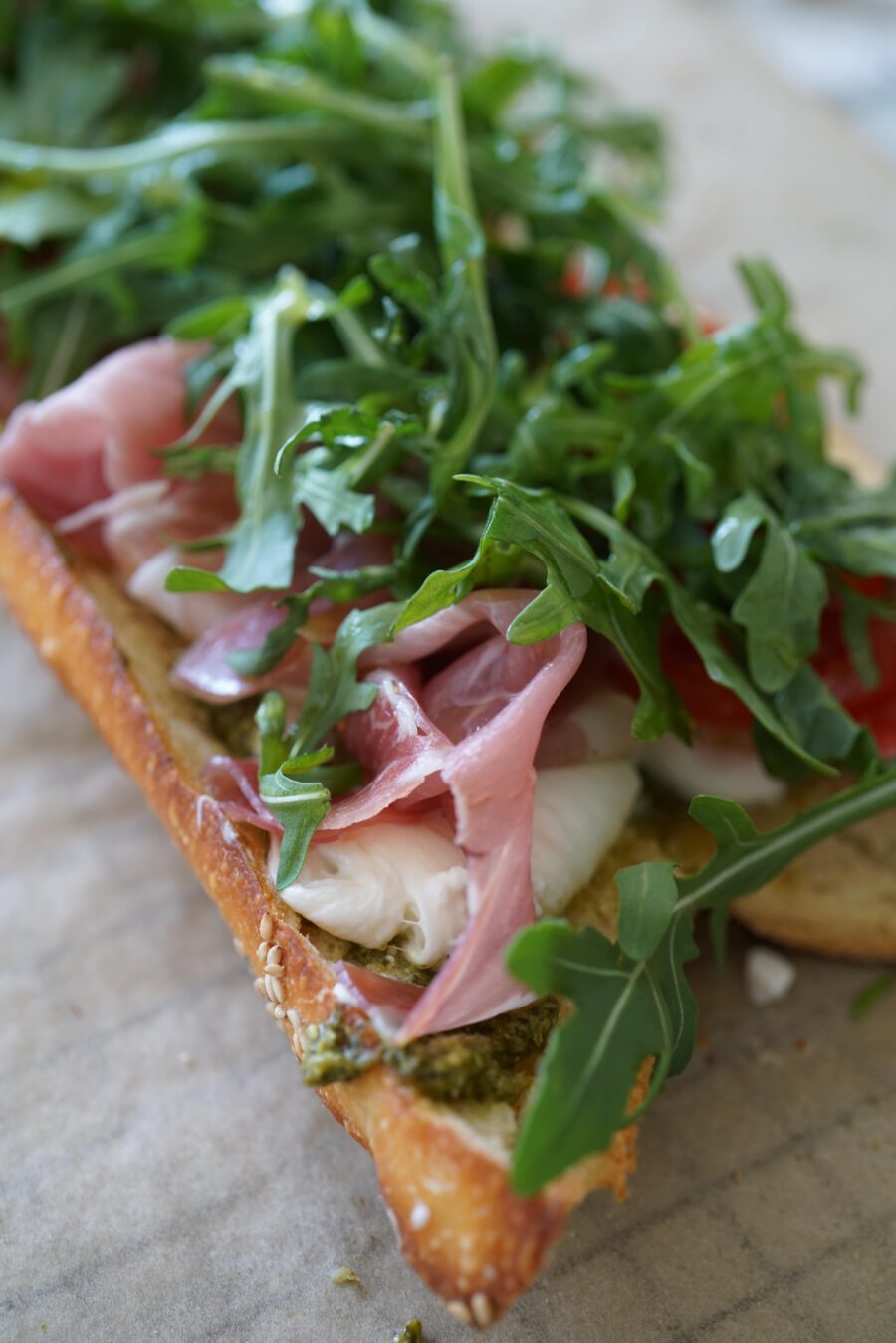 Burrata Prosciutto Sandwich (With Pesto) - Endlessly Elated